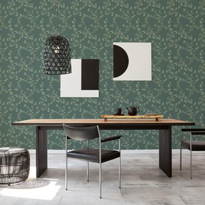 Green Seamless Tree Wallpaper | Removable Peel and Stick Wallpaper or ...