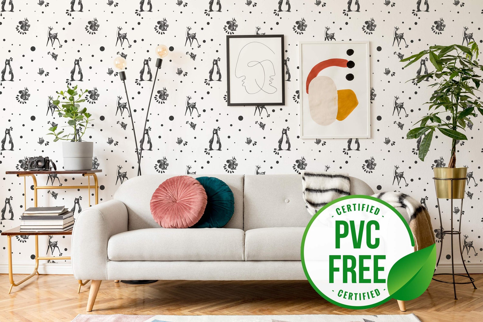 Scandinavian Wallpaper Removable Peel and Stick Wallpaper or - Etsy