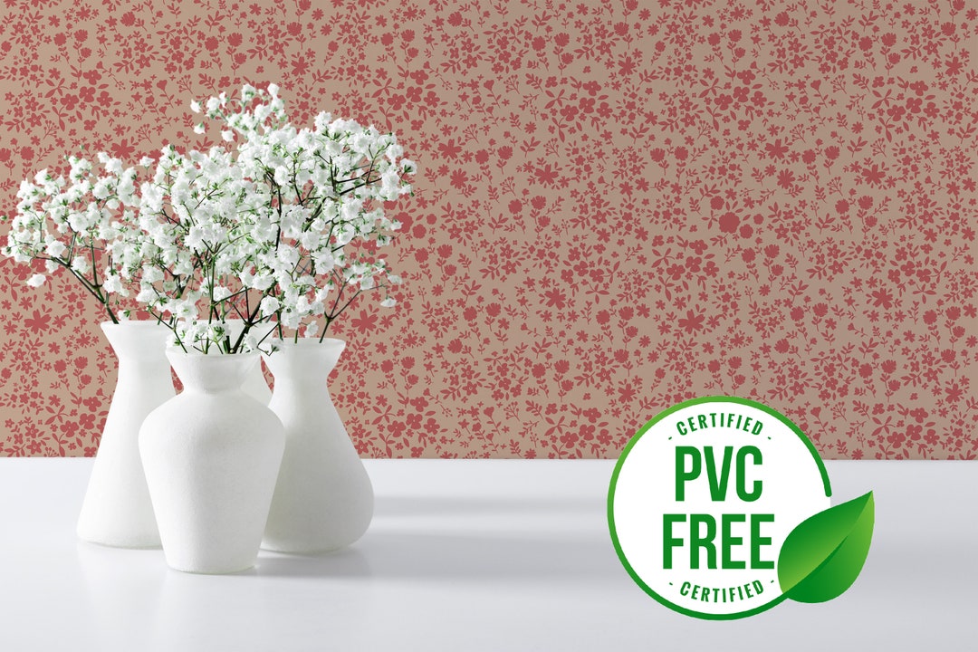 Red Tiny Wallpaper Removable Peel and Stick Wallpaper or Unpasted ...