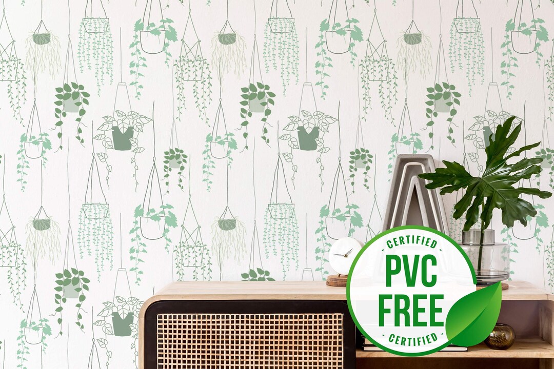 Potted Plants Wallpaper | Removable Peel and Stick Wallpaper or ...