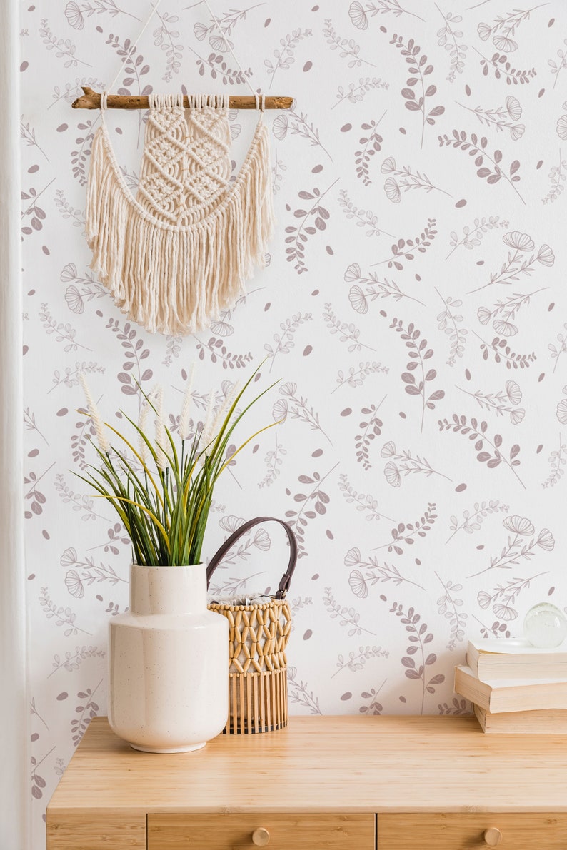 Classic Floral Self-adhesive Wallpaper Minimalist Removable - Etsy