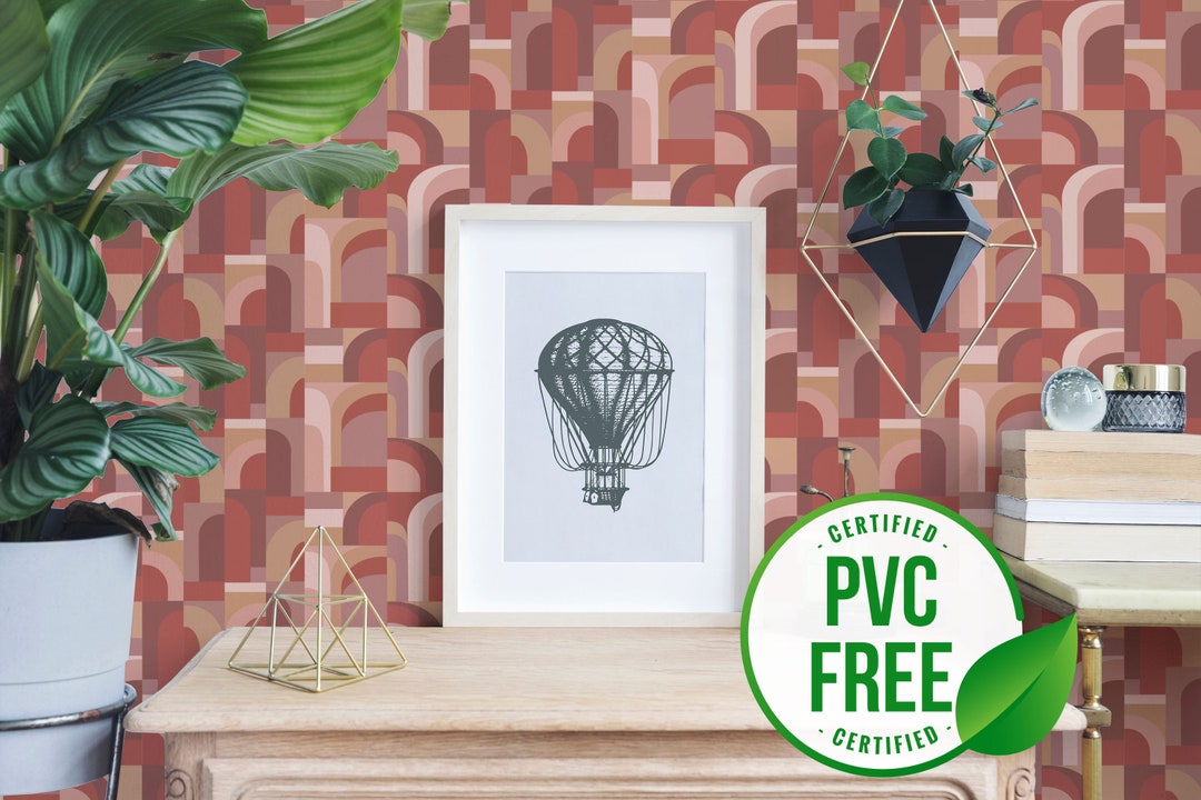 Retro Wallpaper Geometric Removable Peel and Stick Wallpaper or ...