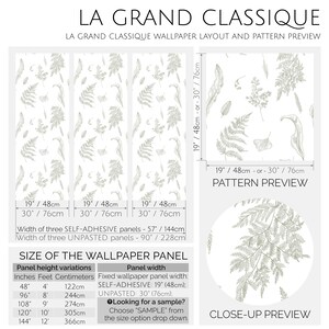 Fern Leaf Wallpaper Removable Peel and Stick Wallpaper or Unpasted ...