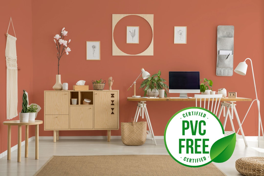 Terracotta Solid Wallpaper Removable Peel and Stick Wallpaper or ...