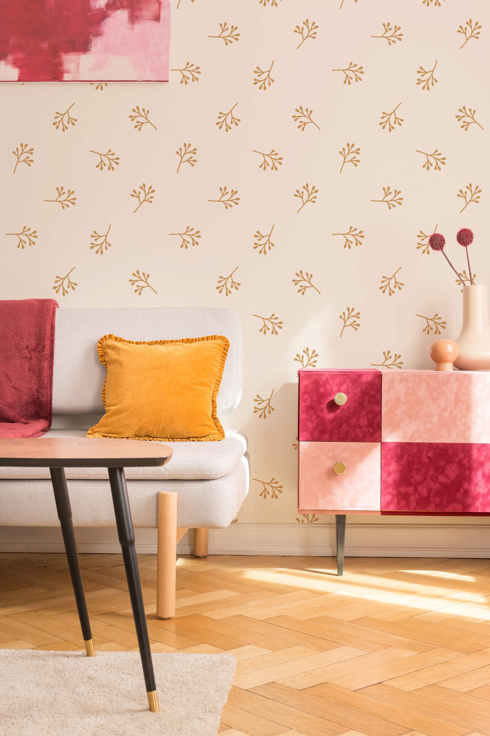 Yellow Minimal Wallpaper Removable Peel and Stick Wallpaper | Etsy