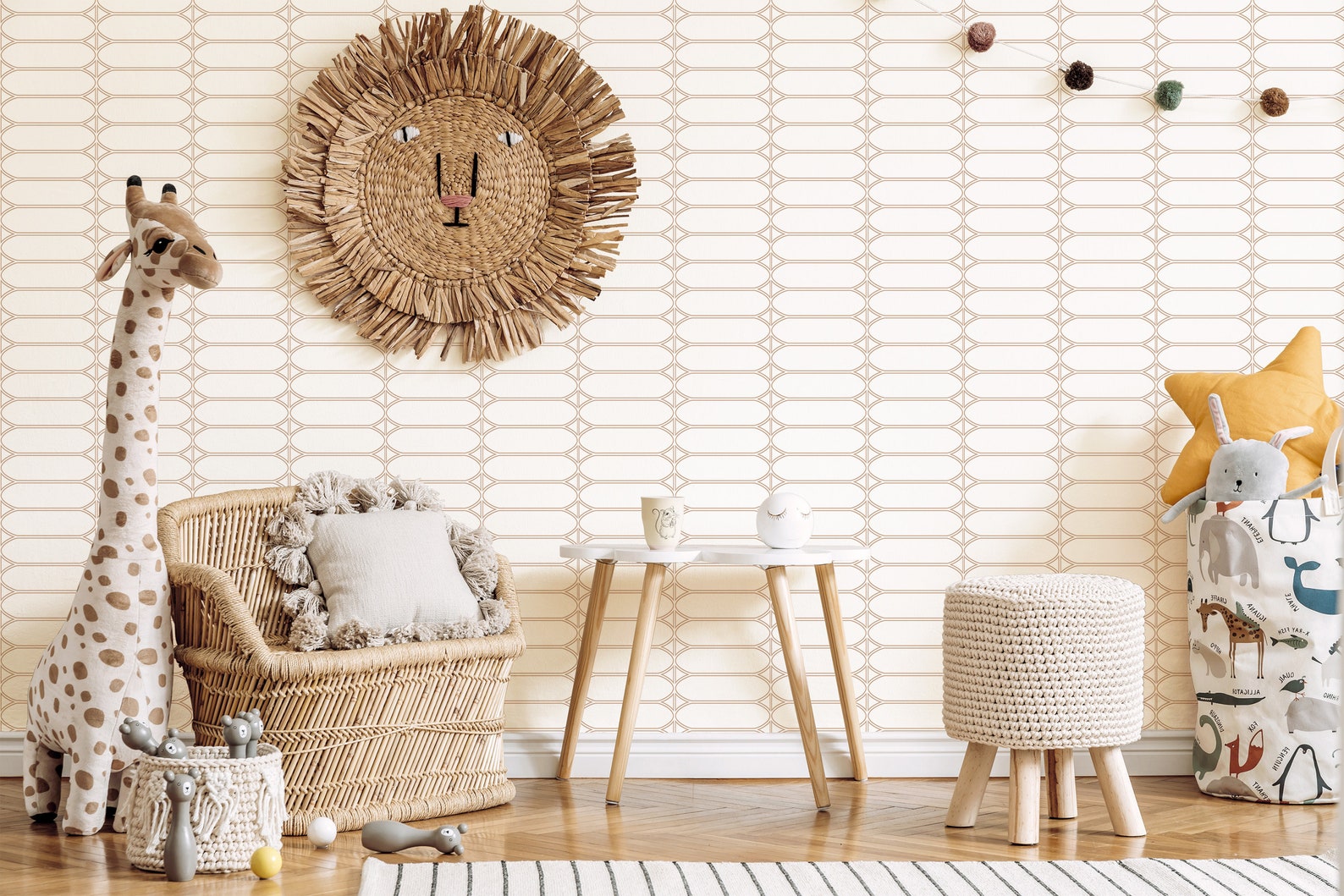 Beige Candice Wallpaper Removable Peel and Stick Wallpaper or Unpasted ...