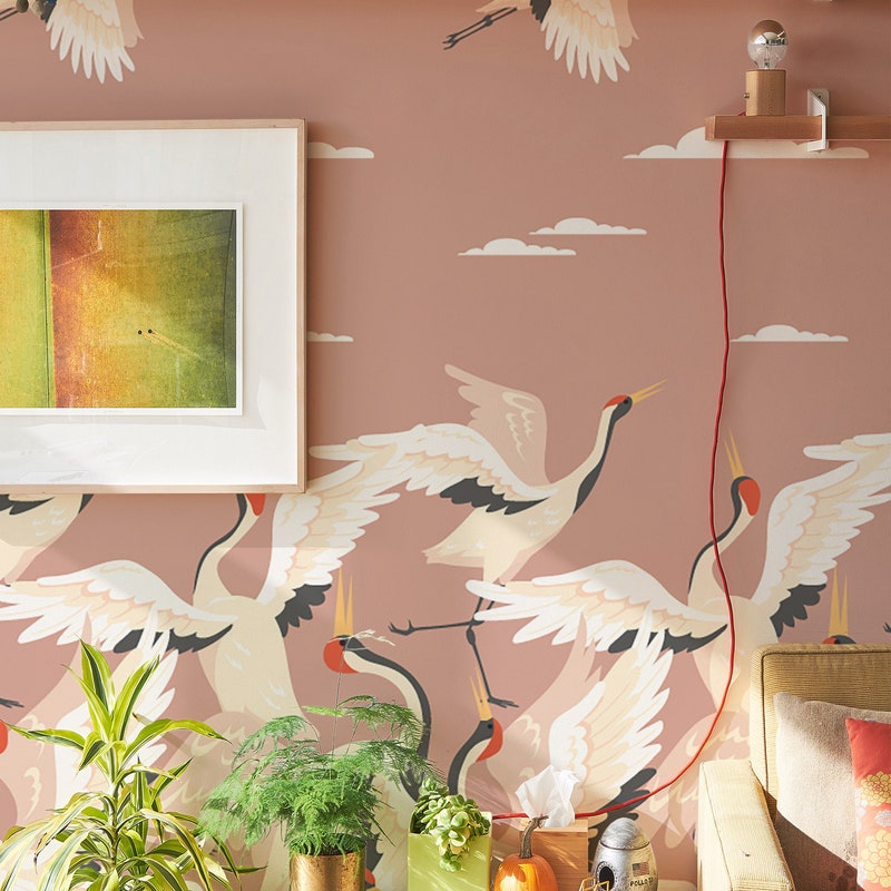 Pink Cranes - Etsy