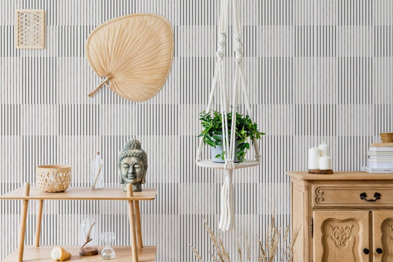 Striped Check Self-adhesive Wallpaper Removable Peel and | Etsy