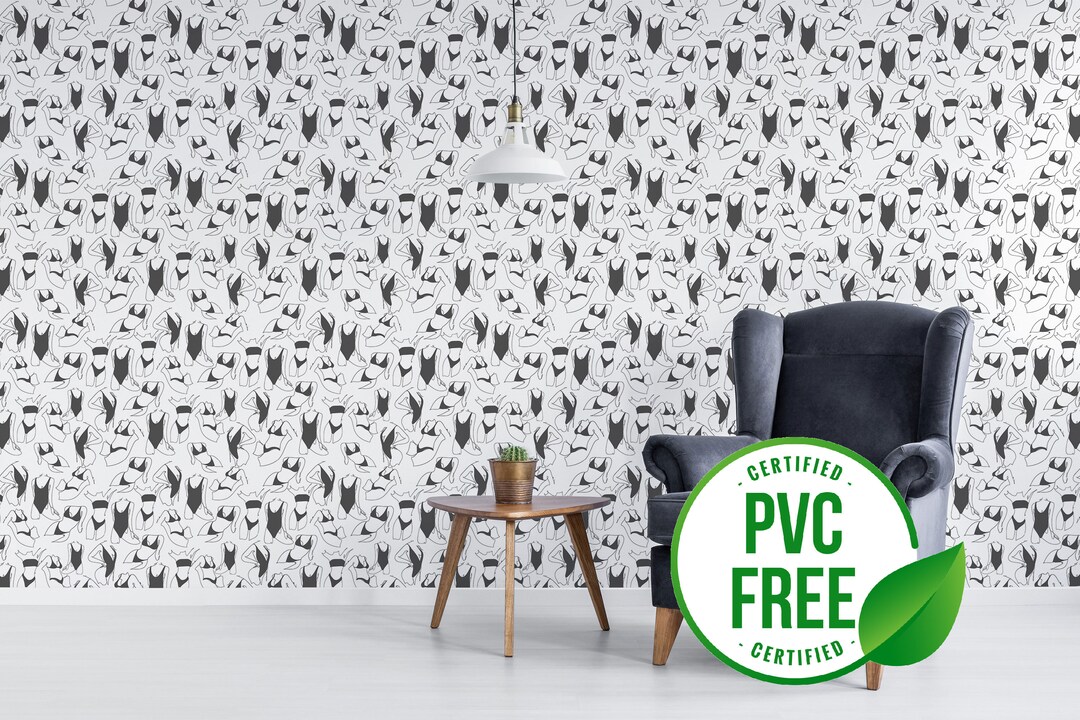 Black Female Body Wallpaper Removable Peel and Stick Wallpaper or ...