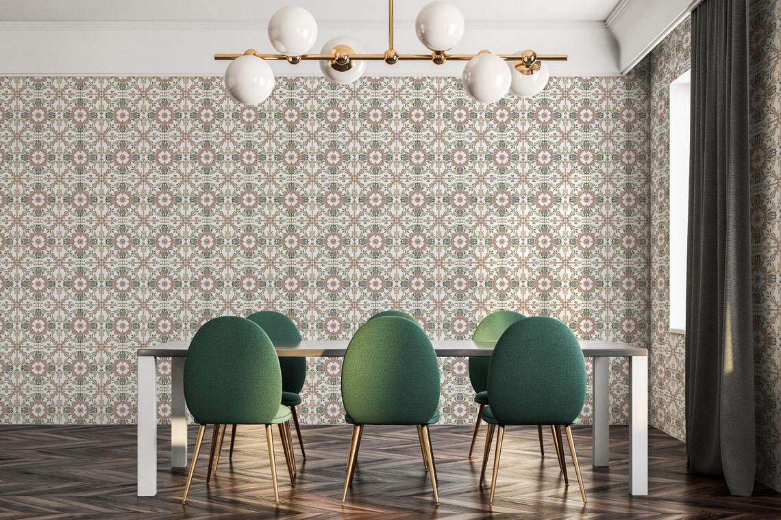 Beige Tile Wallpaper Removable Peel and Stick Wallpaper or - Etsy