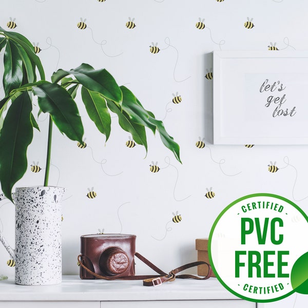 Peel and Stick Wallpaper Bees - Etsy