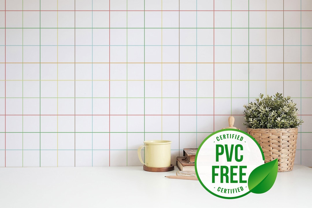 Colorful Minimal Grid Wallpaper | Removable Peel and Stick Wallpaper or ...