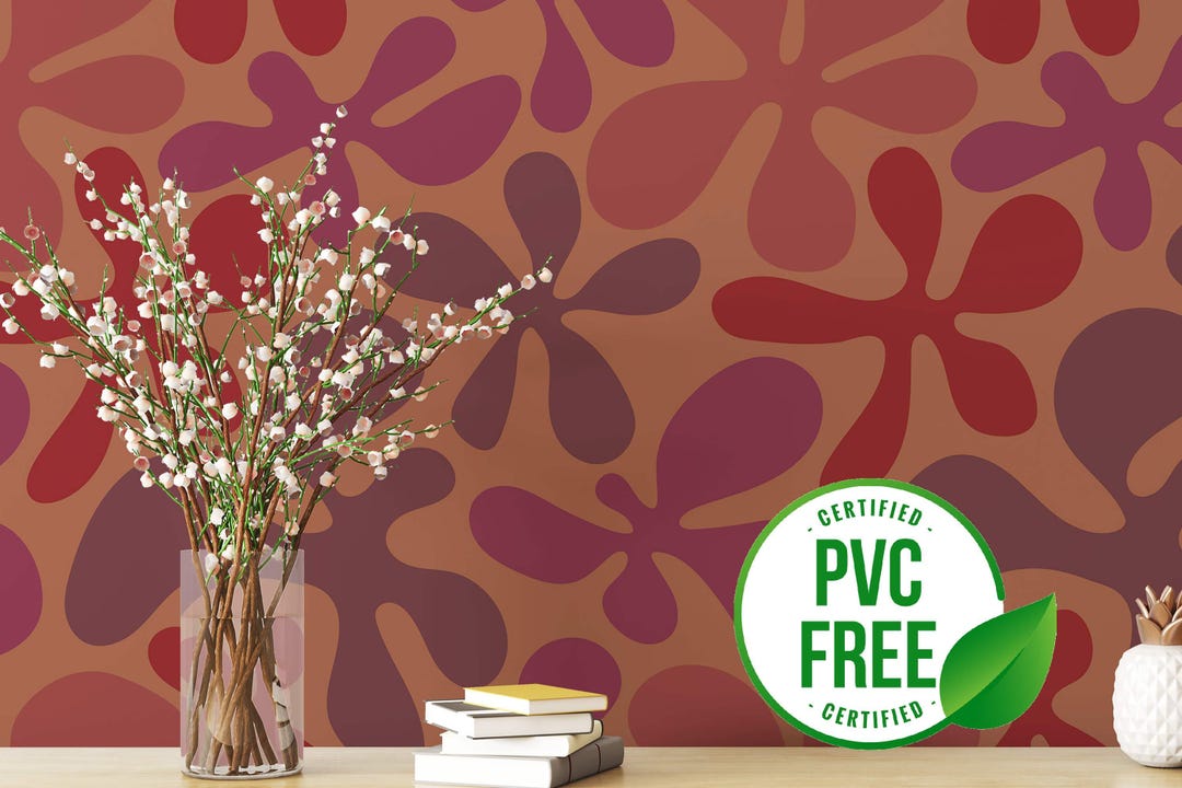 Red Abstract Wallpaper | Removable Peel and Stick Wallpaper or Unpasted ...