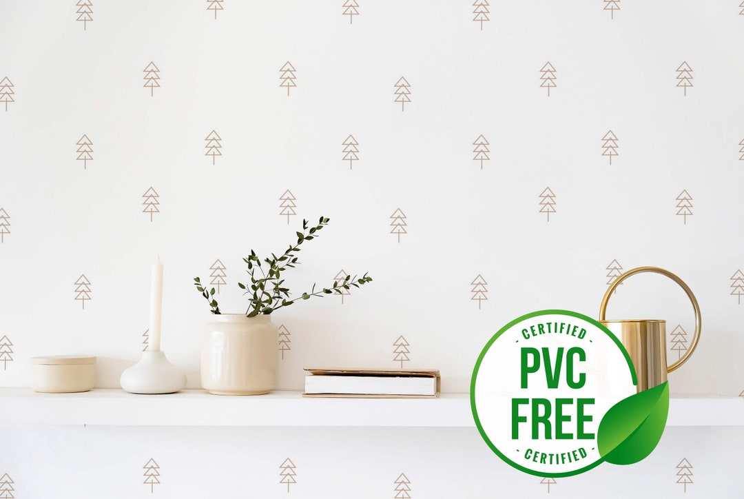 Beige Small Tree Wallpaper Removable Peel and Stick Wallpaper or ...