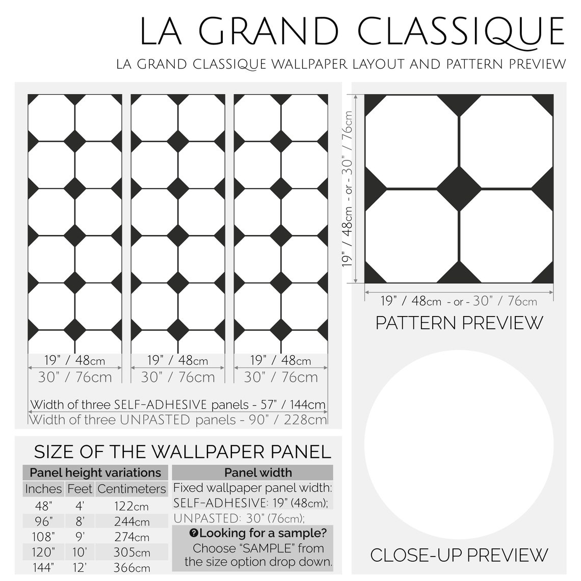 Black and White Tile Wallpaper Removable Peel and Stick - Etsy