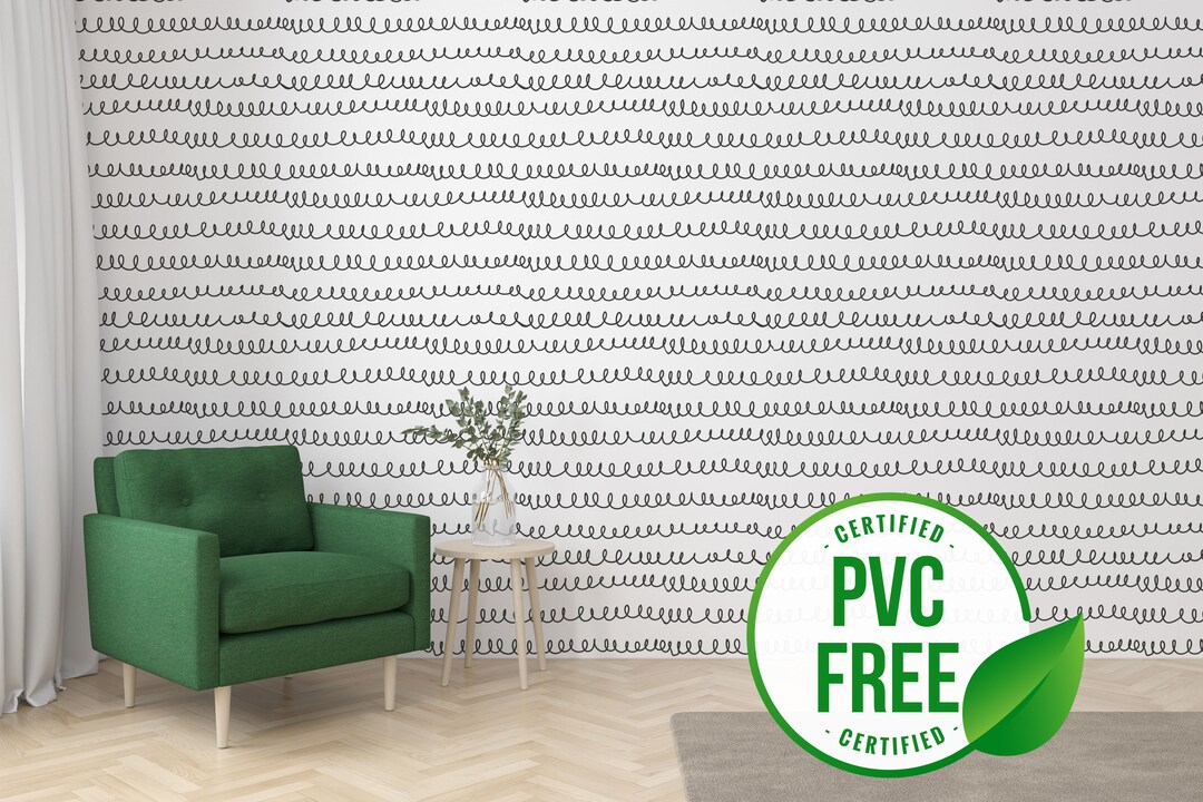 Black Line Art Wallpaper Removable Peel and Stick Wallpaper or Unpasted ...