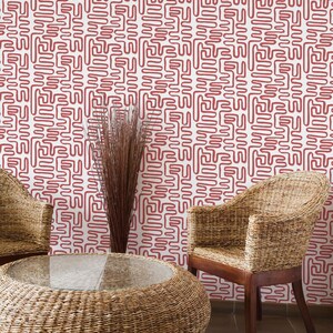 Red Brush Stroke Wallpaper | Removable Peel and Stick Wallpaper or ...