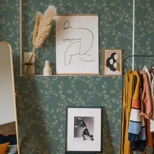 Green Seamless Tree Wallpaper Removable Peel and Stick Wallpaper or ...