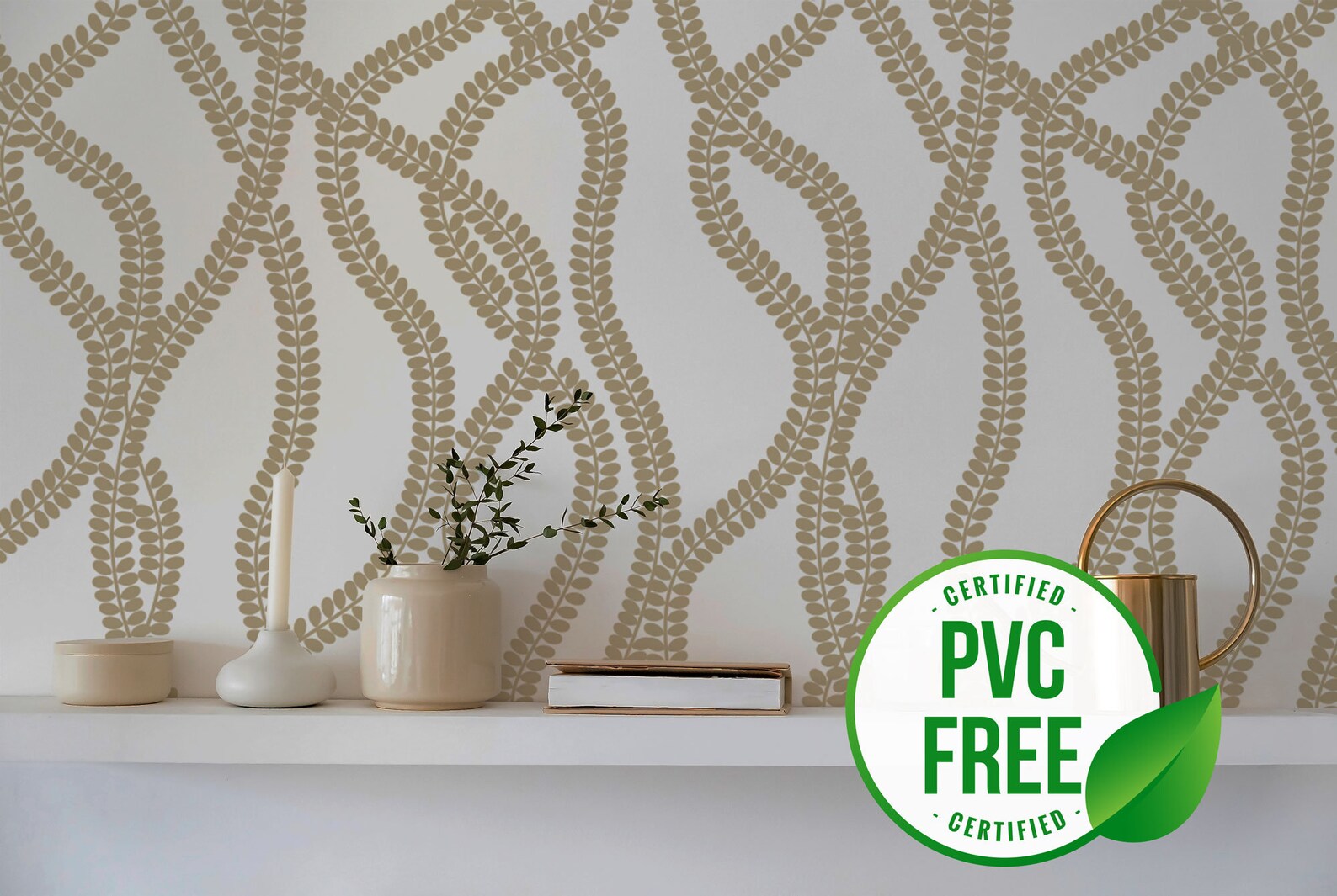 Leaf Stripe Wallpaper Removable Peel and Stick Wallpaper or - Etsy