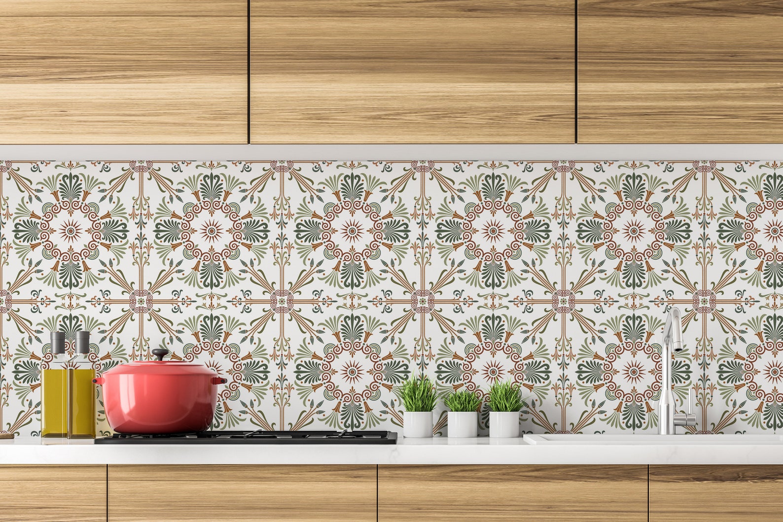 Beige Tile Wallpaper Removable Peel and Stick Wallpaper or - Etsy