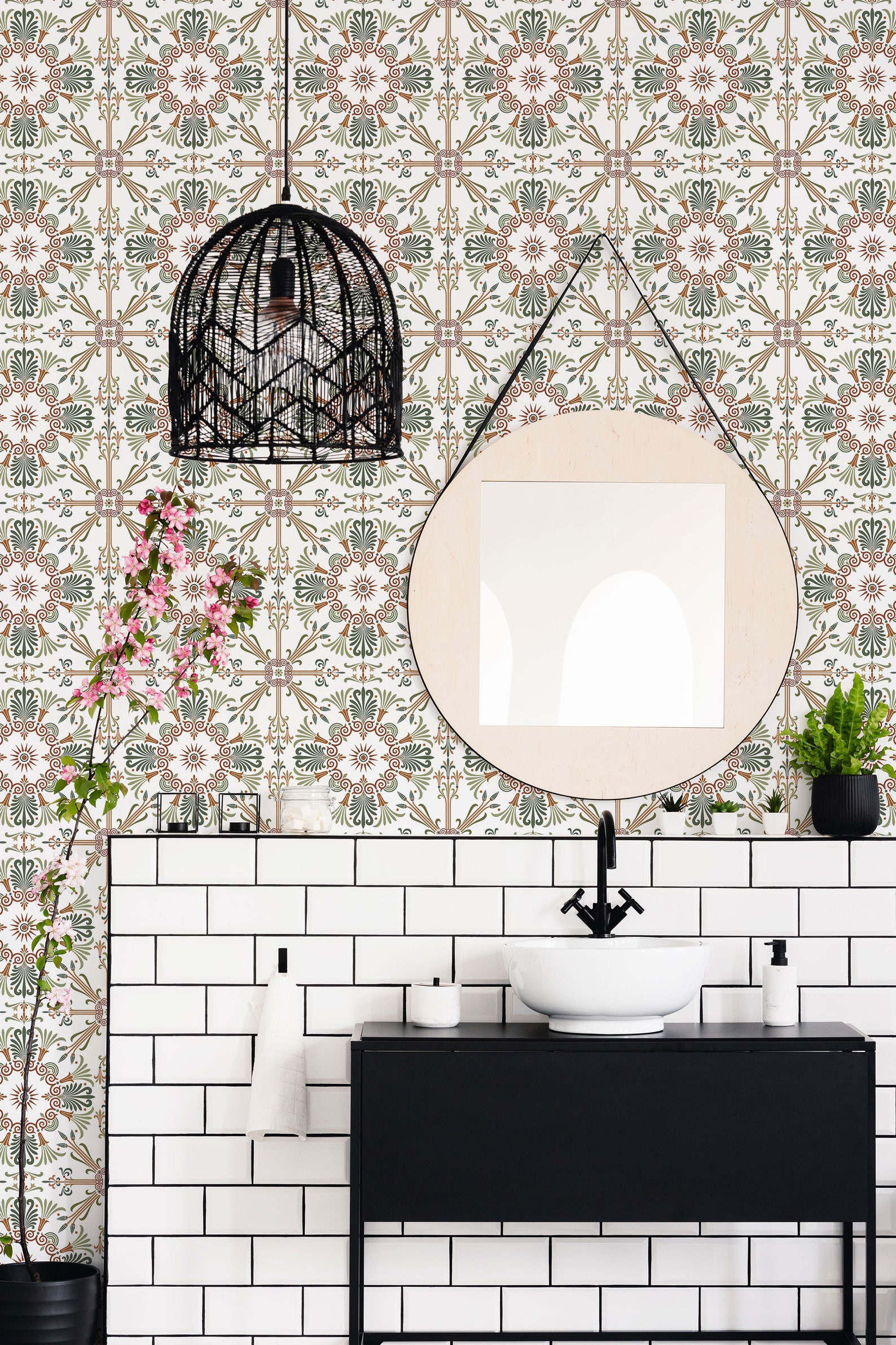 Beige Tile Wallpaper Removable Peel and Stick Wallpaper or - Etsy
