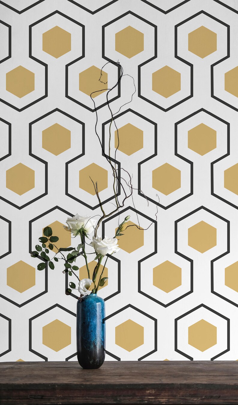 Honeycomb Wallpaper Geometric Removable Peel and Stick - Etsy