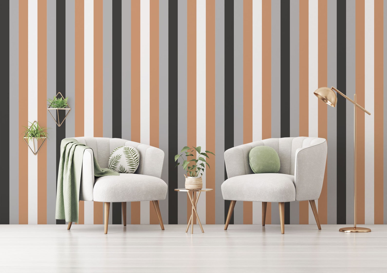Striped Wallpaper Classic Removable Peel and Stick Wallpaper - Etsy