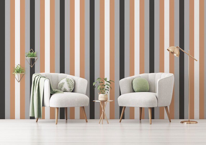 Striped Wallpaper Classic Removable Peel and Stick Wallpaper - Etsy
