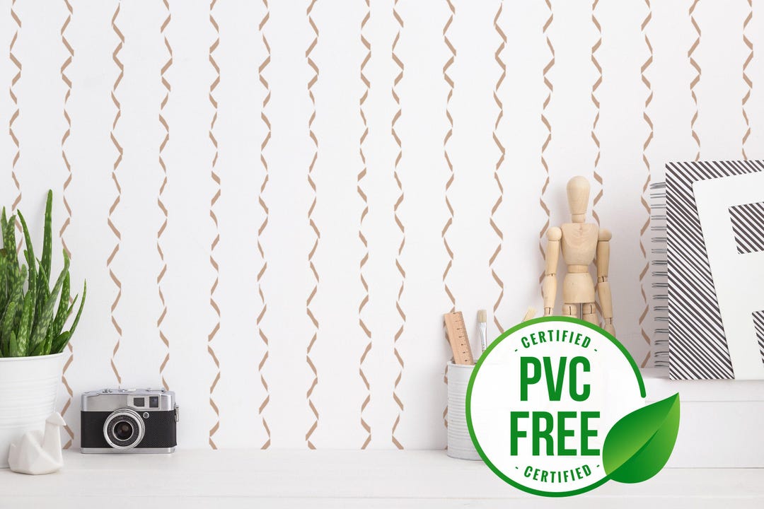 Wavy Stripe Wallpaper | Removable Peel and Stick Wallpaper or Unpasted ...