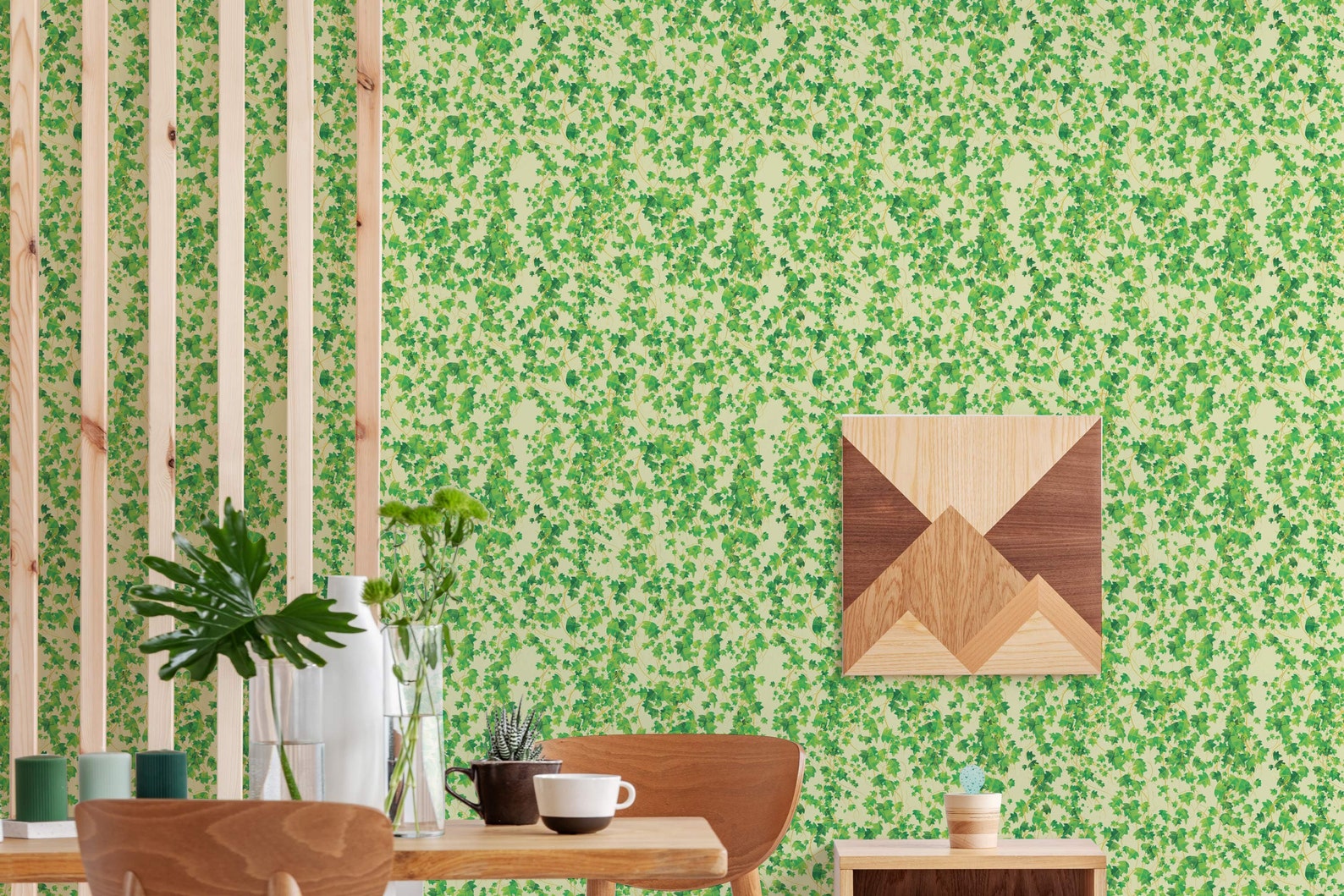 Green Natural Wallpaper Removable Peel and Stick Wallpaper - Etsy