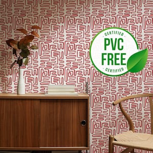 Red Brush Stroke Wallpaper | Removable Peel and Stick Wallpaper or ...