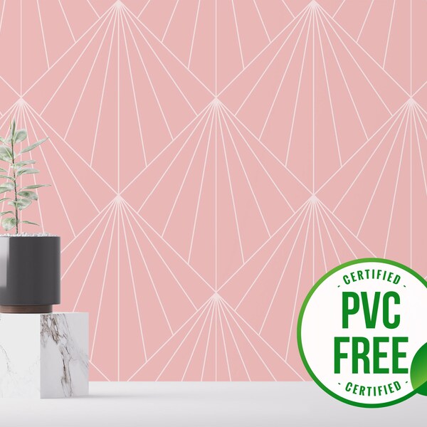 Pink Art Deco Wallpaper - Etsy