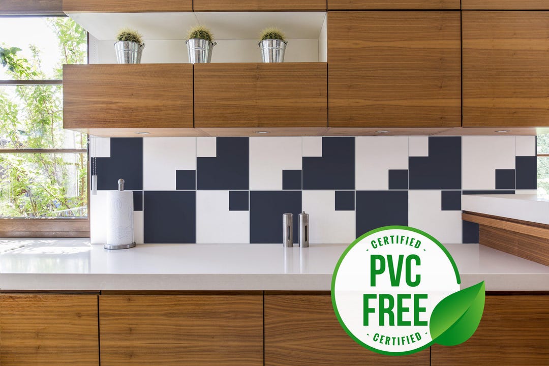 Navy Blue Backsplash Wallpaper | Removable Peel and Stick Wallpaper or ...