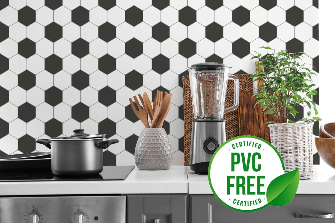 Black and White Football Tile Wallpaper | Removable Peel and Stick ...