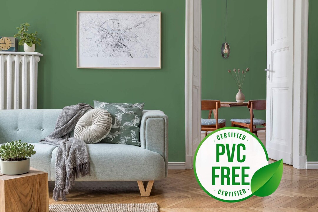 Plain Green Self-adhesive Wallpaper | Green Solid Color Removable Peel ...
