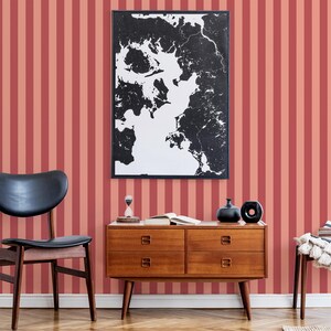 Red Striped Wallpaper | Removable Peel and Stick Wallpaper or Unpasted ...
