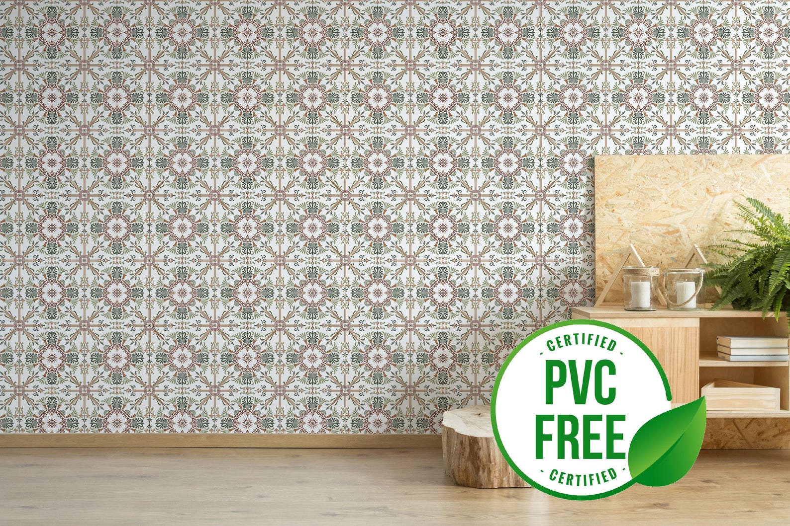 Beige Tile Wallpaper | Removable Peel and Stick Wallpaper or Unpasted ...