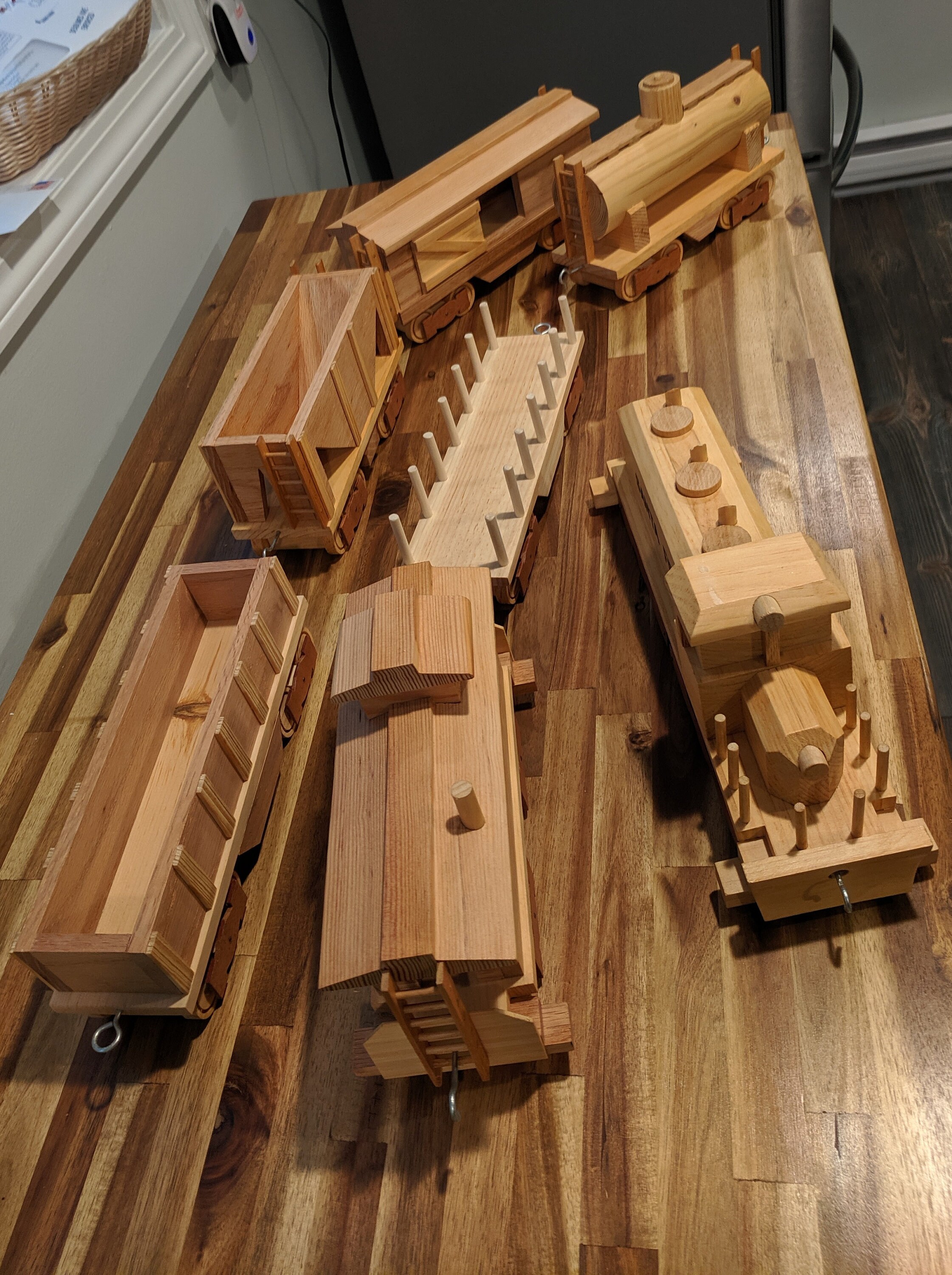 Wooden Freight Train - Etsy