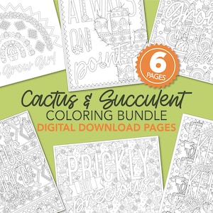 Cactus Coloring Pages, Printable Coloring Quotes, Floral Coloring Page ...