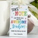 Take Note You Are Awesome Gift Tags, Editable Thank You Gift Tags ...