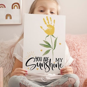 Handprint Art for Mother's Day, You Are My Sunshine Handprint Craft ...