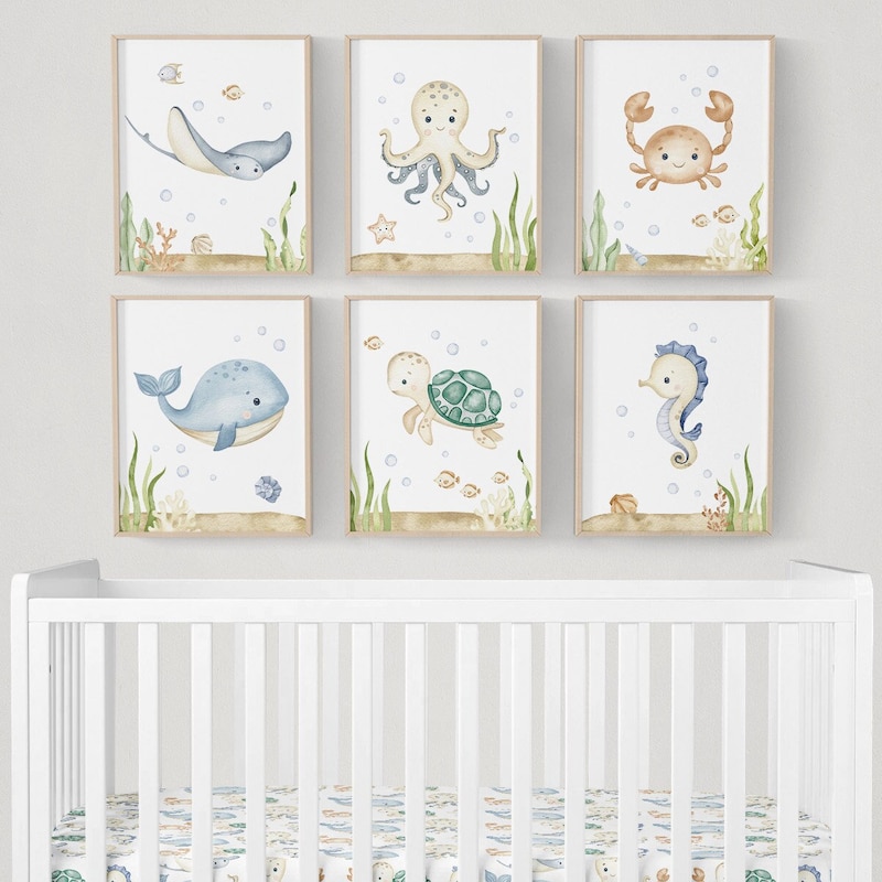 Sea Animals Print - Etsy