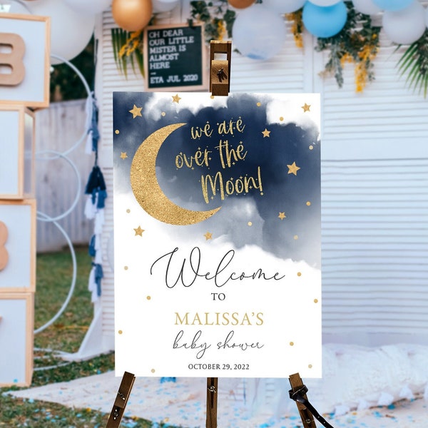 Over the Moon Baby Shower Decorations - Etsy