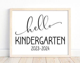 First Day of Kindergarten Sign Printable 1st Day of School Sign Back to ...