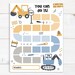 Printable Construction Reward Chart, Construction Truck Kids Behavior ...