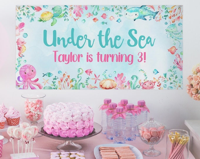 Under the Sea Name is Three, Ocean Themed 3rd Birthday, 3rd Birthday ...