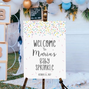 Baby Sprinkle Welcome Sign, Baby Sprinkle Sign, Gender Neutral Baby ...
