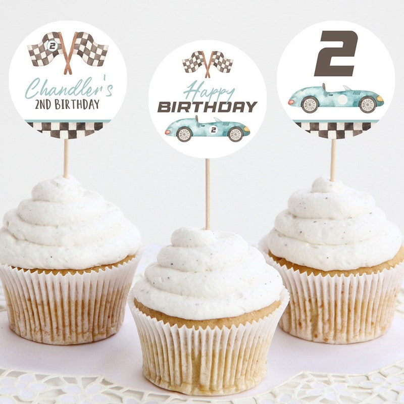 Two Fast Cupcake Topper - Etsy
