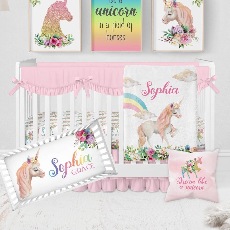 Unicorn Crib Bedding - Etsy
