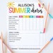 Editable Summer Chore Chart for Kids Kids Chore Chart - Etsy